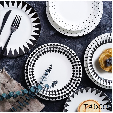 [READY NEW STOCK] Geometry Styles Ceramic Dining Plates/ Ceramic Bowls ...
