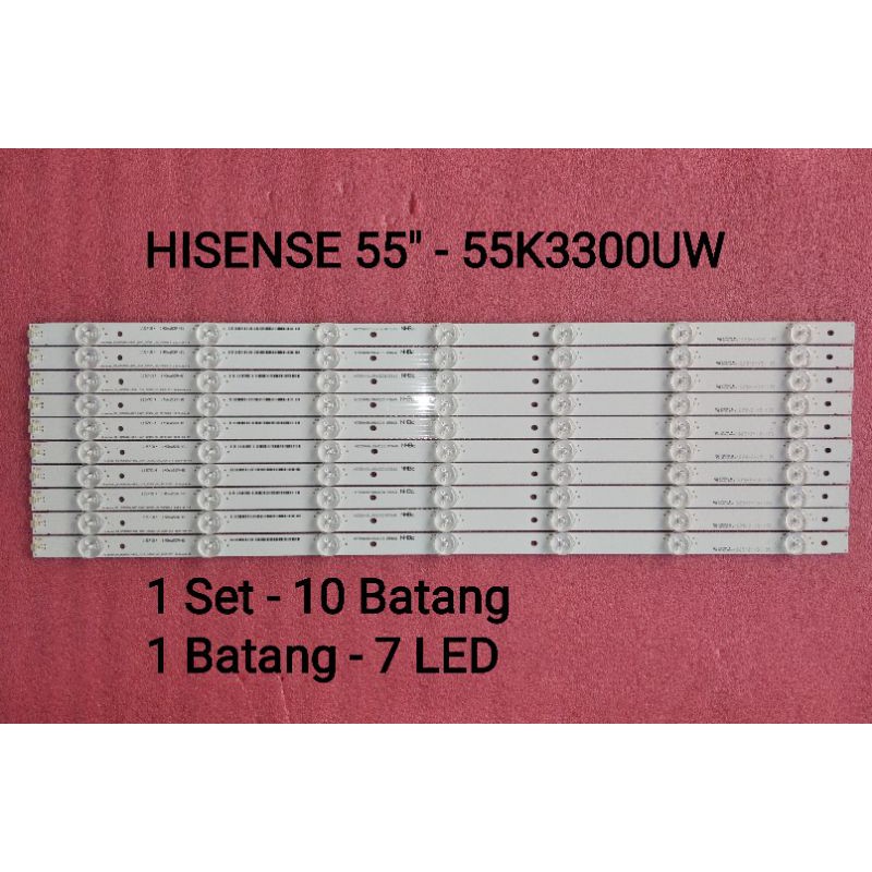 (Ready Stock) 55K3300UW HISENSE 55" LED TV Backlight (1Set) | Shopee ...