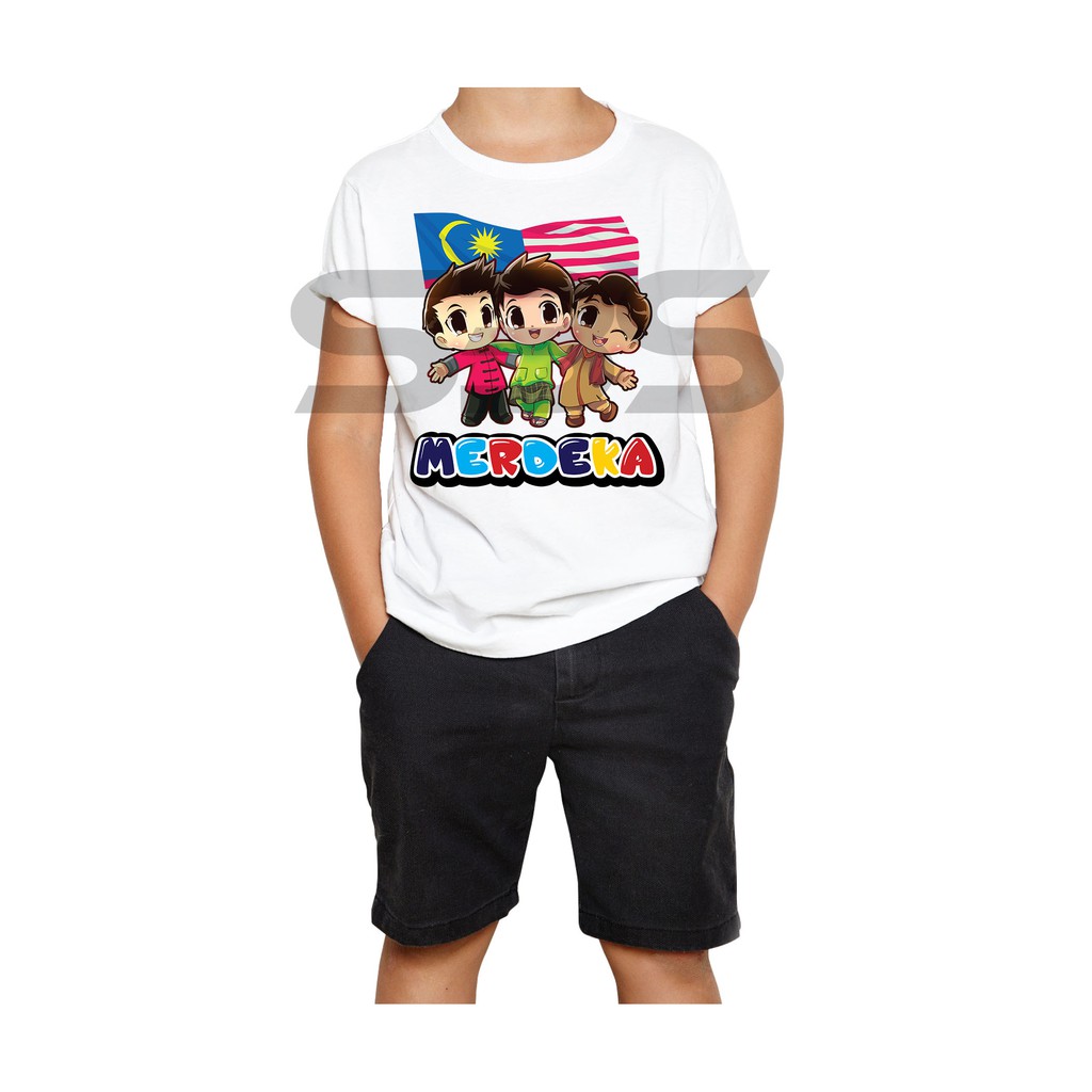 Budget Kids Tshirt Merdeka Baju budak versi Merdeka (Kids) | Shopee ...