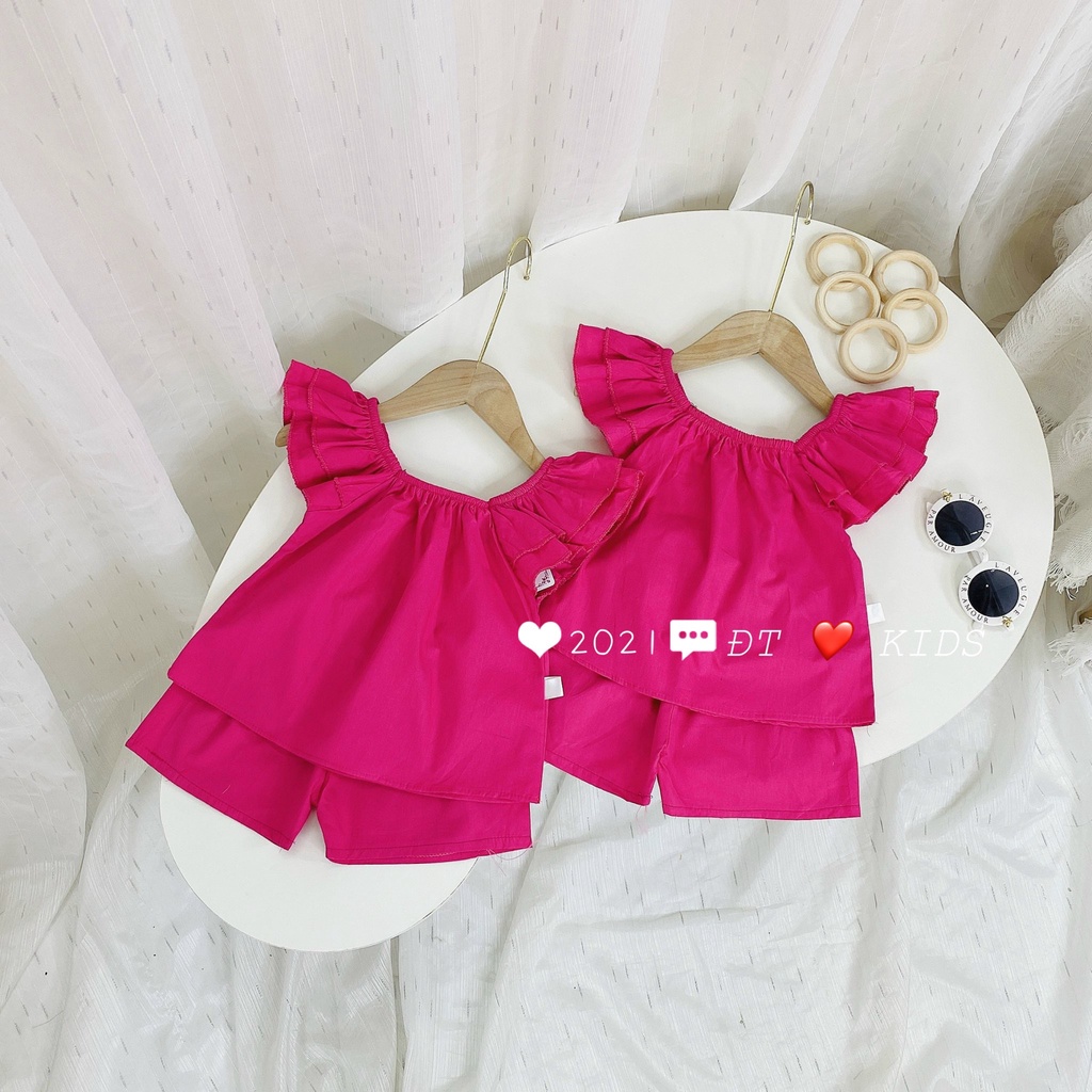 Very adorable fairy wing ruffle sleeve shirt Set for little girls ...
