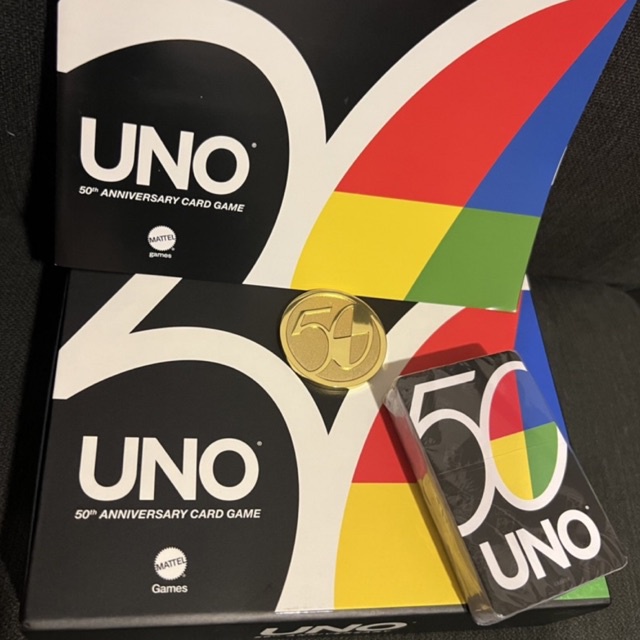 UNO limited Aniversary 50th 50th Anniversary With Gold Coins. | Shopee ...