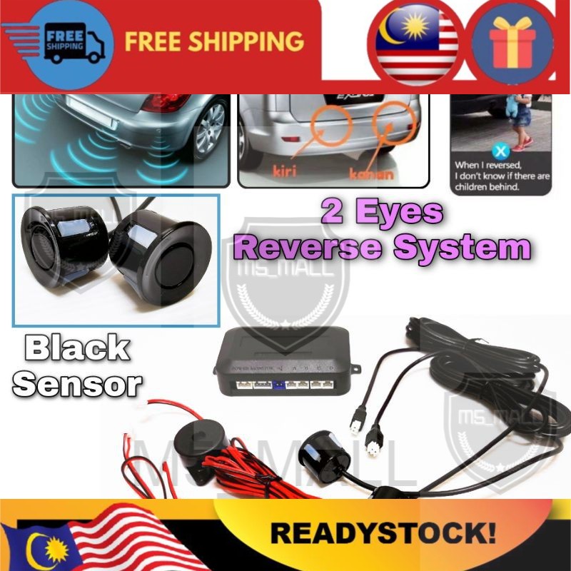 CAR PARKING ASSISTANT REVERSE SENSOR 2 EYE Perodua Proton Honda Toyota ...