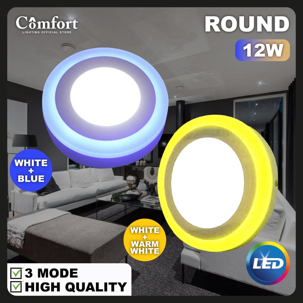 12W 18W 24W Double Color LED Downlight LED 2in1 Color Recessed Surface ...