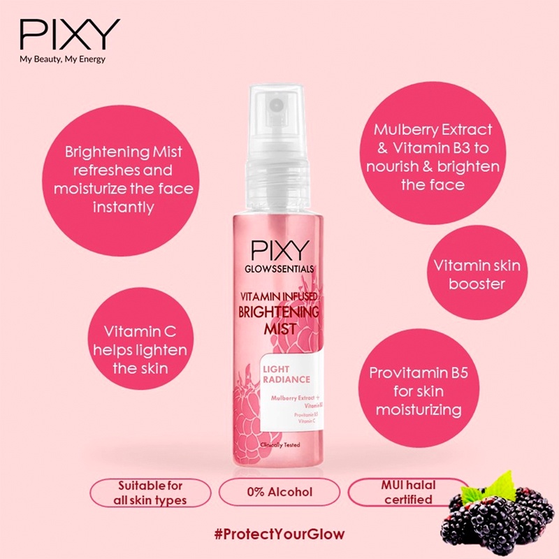 Pixy Glowssentials Vitamin Infused Brightening Mist 60ml Light Radiance ...