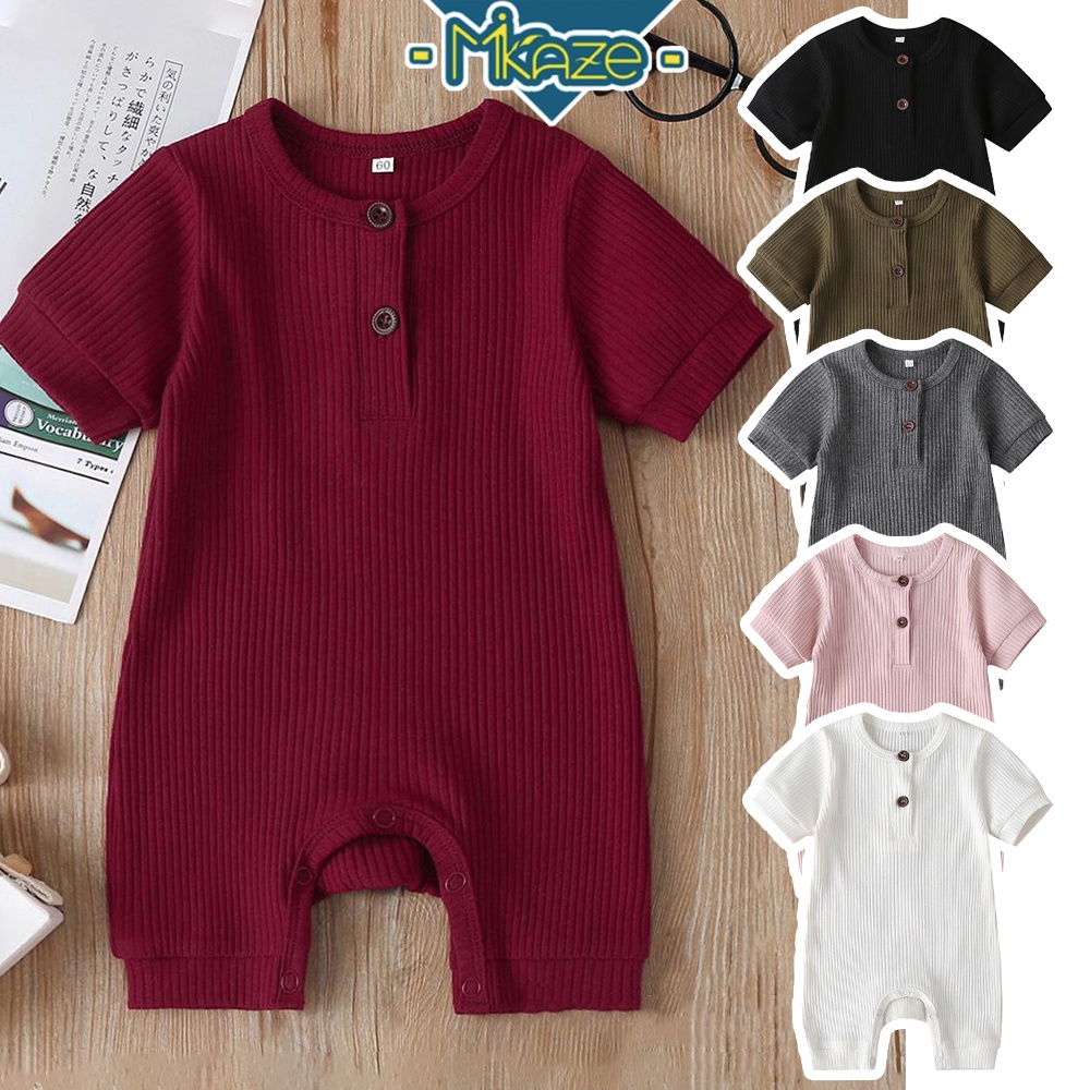 MIKAZE - MIDORI Newborn Baby Girls Boys Romper Bodysuits Short Sleeve ...