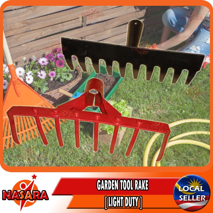 Nasara 6T, 8T, 10T, 12T, 14T Metal Grass Rake Crawler Garden Rake Head ...