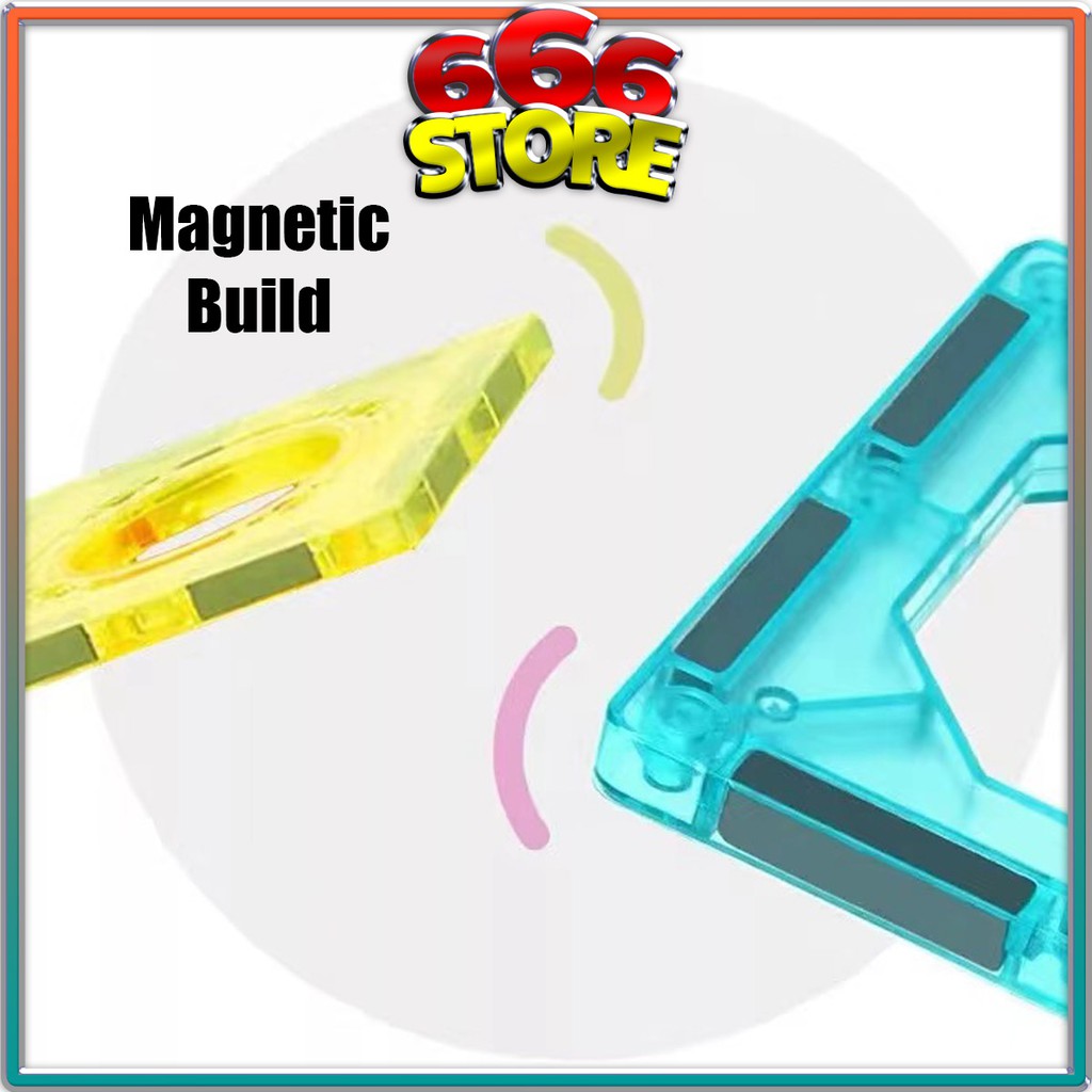 [New Arrival] Magnetic Building Block 3D Tunnel Track Tiles Kid's Early ...