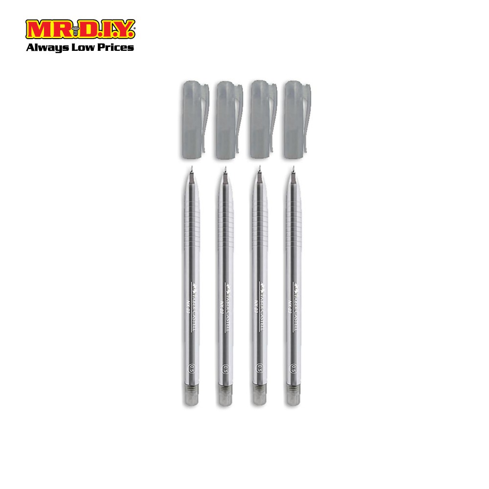 (MR.DIY) Faber Caster NX 23 Ballpoint Pen - Black 0.5mm (4pcs) | Shopee ...