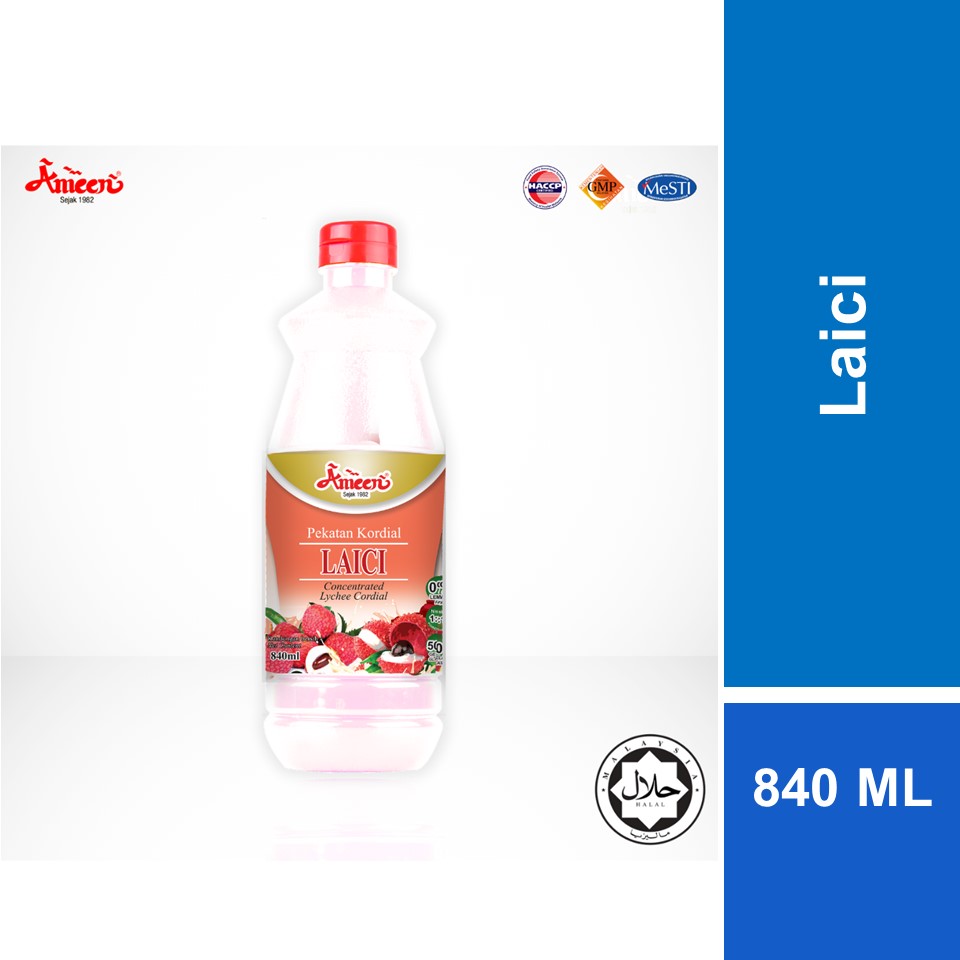 Ameen Flavoured Concentrated Cordial (Lychee) 840ml | Shopee Malaysia