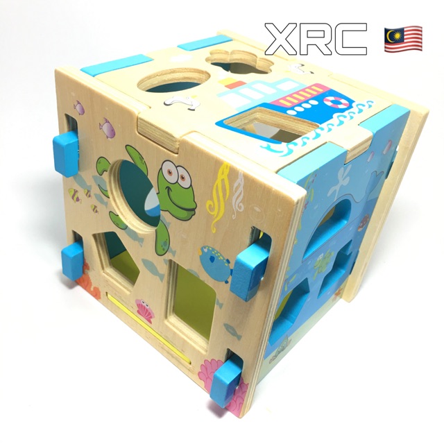 Multipurpose Shape Intelligence Box for Kids Learn and Play Wooden Toys ...