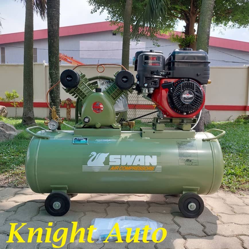 Swan SVP-202(E) 85Liter Air Compressor c/w B&S 6.5Hp Gasoline Engine ...