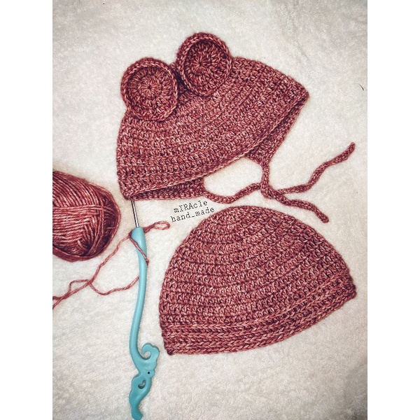 Topi Kait/Crochet Baby Bonnet | Shopee Malaysia