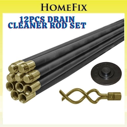 12 PCS DRAIN PIPE ROD CLEANING SET / REMOVE CLOG TOOL SET | Shopee Malaysia
