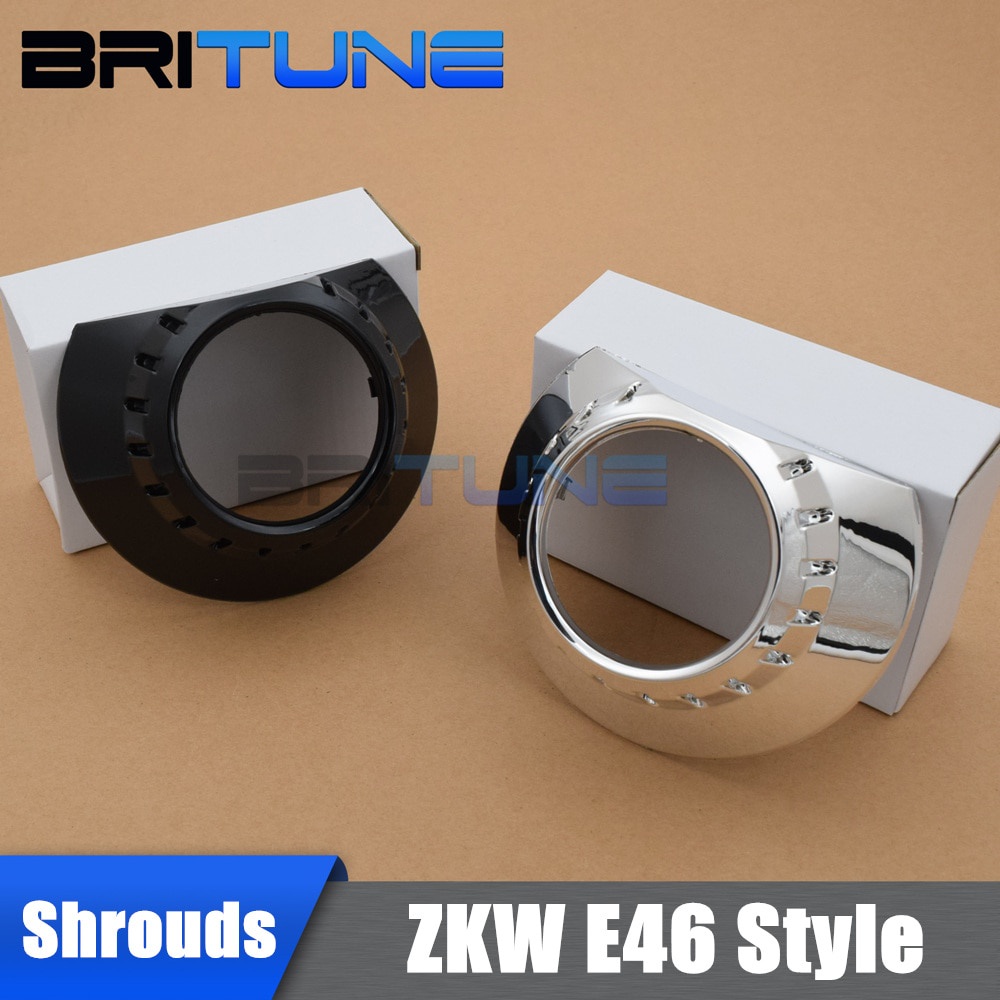 Projector Shrouds For E46 ZKW Headlight Lenses Bezel DIY 3.0 Bi-xenon ...