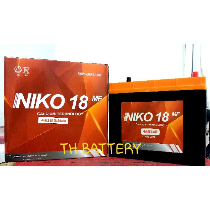 (READY STOCK) CAR BATTERY NIKO 18 MF NS60R - delivery by J&T or DHL | Shopee Malaysia