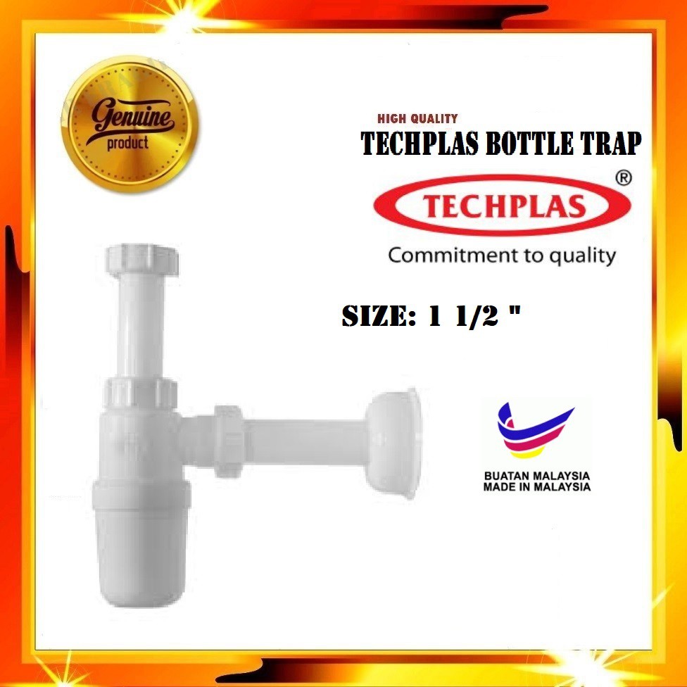 TECHPLAS 3106 PPR 32MM OFF WHITE PLASTIC BOTTLE TRAP TECHPLAS BOTTLE ...