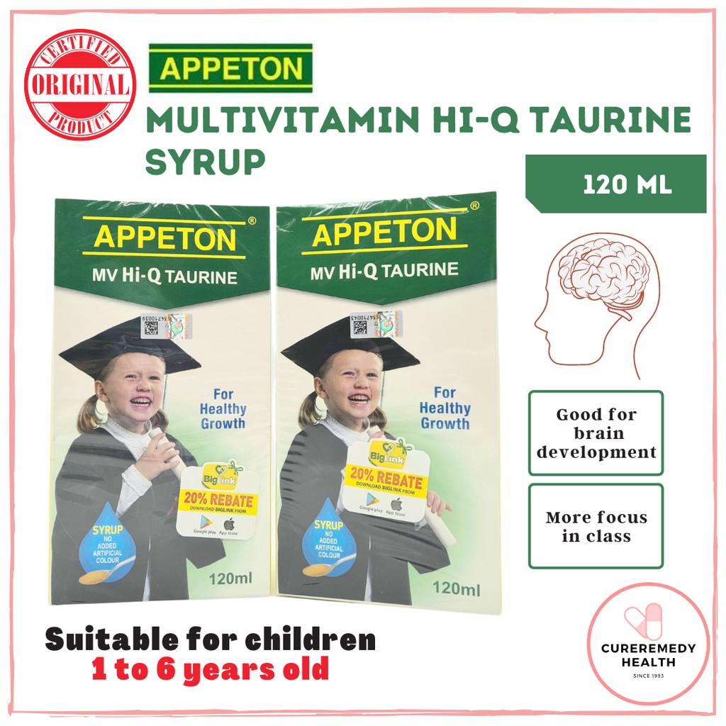 APPETON MULTIVITAMIN HI-Q TAURINE SYRUP 120ML | Shopee Malaysia