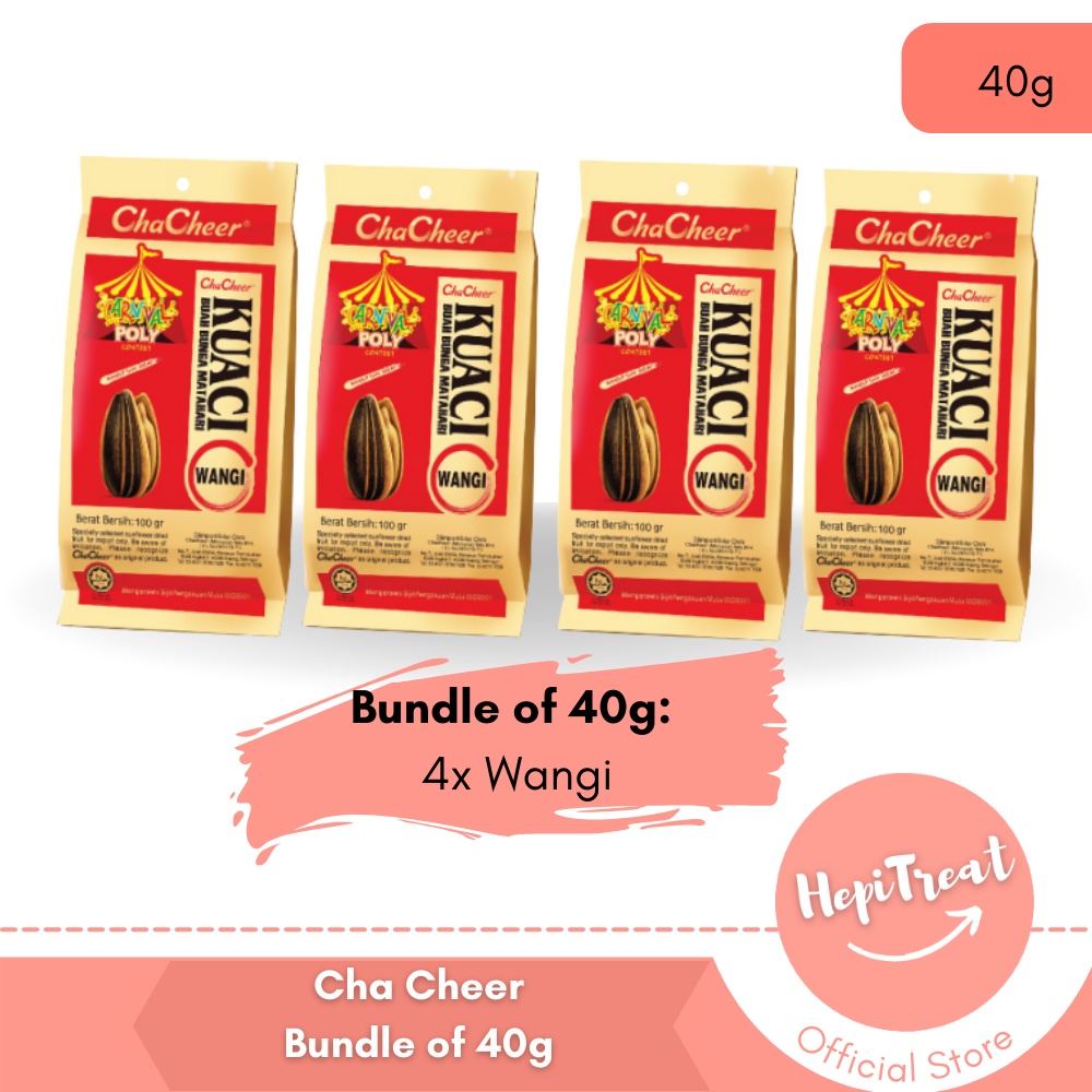 Cha Cheer Kuaci / Sunflower Seed / 洽洽瓜子 / Wangi / Garam / Kelapa / Krim - 40g / 100g / 130g ...
