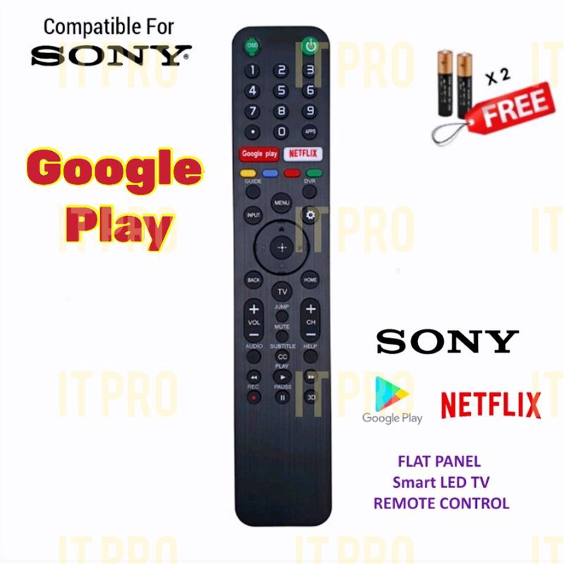 PRO🏠Sony Smart TV Remote control L2005V TZ300A GooglePlay & Netflix ...