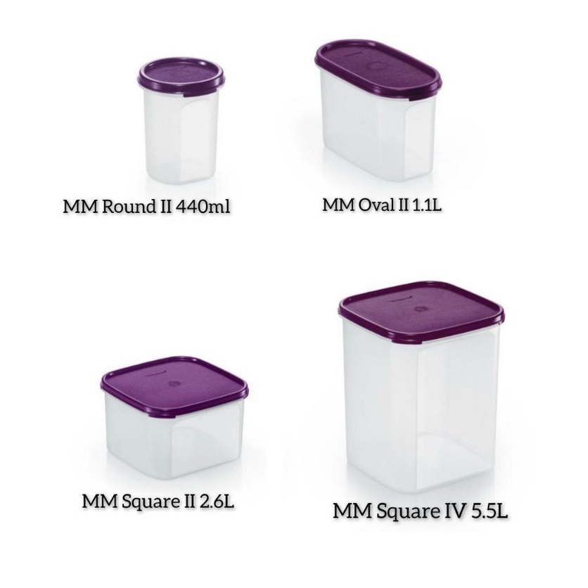 Tupperware Modular Mates Oval II 1.1L / MM Oval IV with Dispenser 2.3L ...