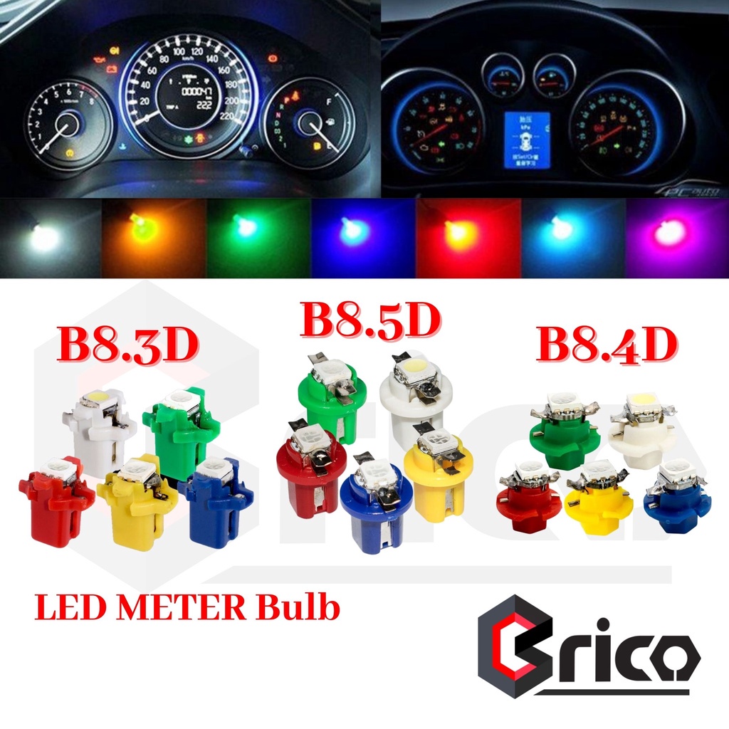 Brico LED Meter Bulb B8.5D B8.4D B8.3D T5 1SMD Lights Car Dashboard ...