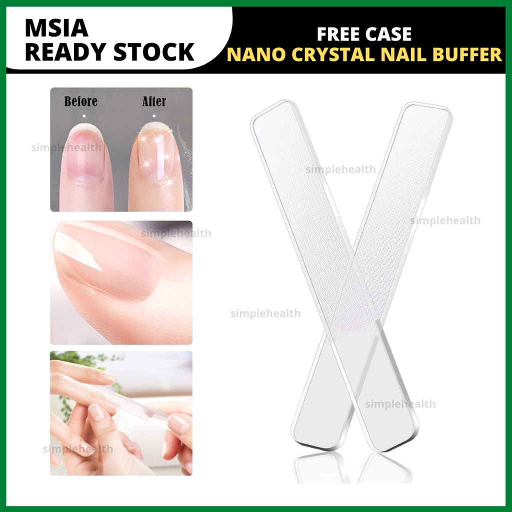 Nano Nail Buffer Crystal Glass Nail Polish Manicure Pedicure Tool Pengilat Potong Kuku Kaca ...