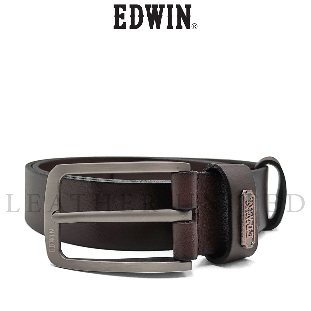 Edwin Genuine Top Grain Leather 35MM Pin Buckle Leather Belt #EBT35305 ...