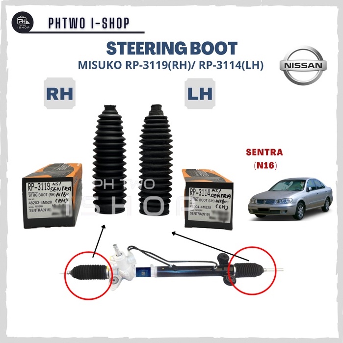 STEERING BOOT - NISSAN SENTRA N16 MISUKO RP-3114 (LH) / RP-3119 (RH ...