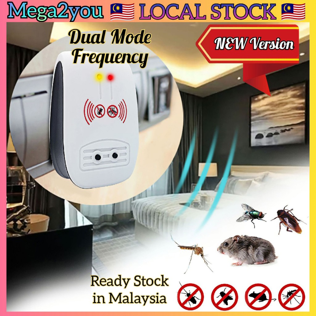 🔥Dual Mode Ultrasonic🔥 Anti Mosquito Rat Mice Repeller Penghalau ...