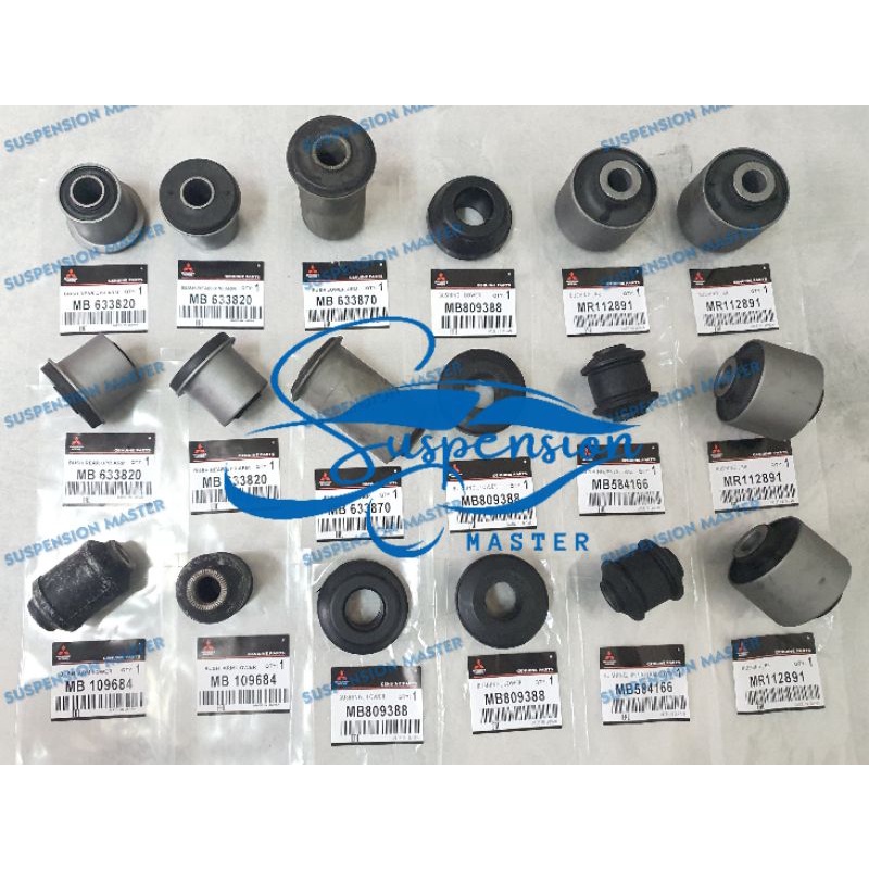 18 IN 1SET - FRONT/REAR TRAILING/TEN ROD/LATERAL/UPPER /LOWER ARM BUSH- MITSUBISHI PAJERO V43W ...