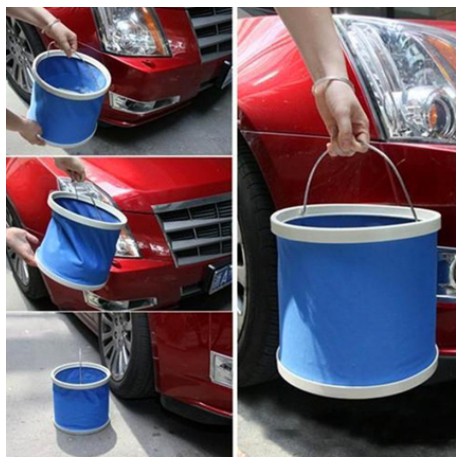 9L Multipurpose Foldable Water Bucket Car Wash Water Pail Fishing ...