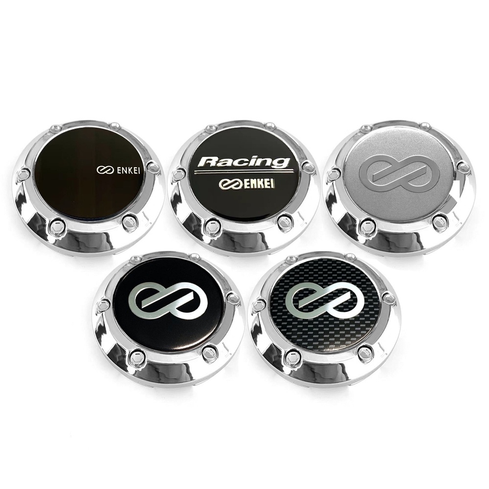 4pc 66mm Enkei Wheel Center Cap 66mm/62mm Chrome Modified Sports Wheel ...