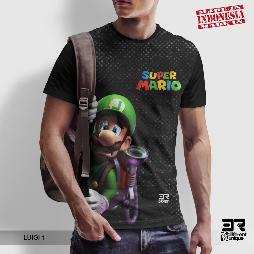 Printing T-SHIRT WITH SUPER MARIO BROS LUIGI 1 CARTOON IMAGE - ORIGINAL ...