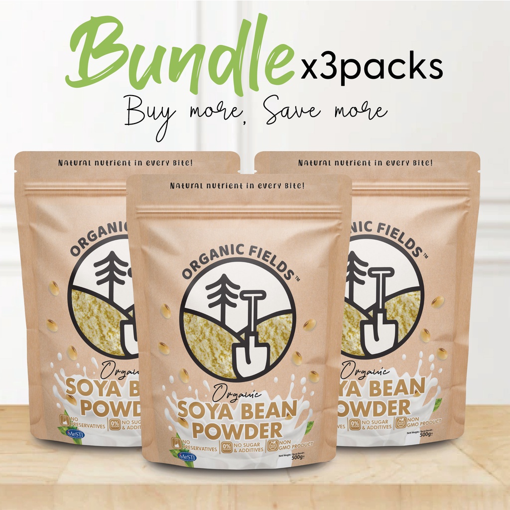 ORGANIC FIELDS Organic Soya Bean Powder 500gm | No Sugar | Source of ...