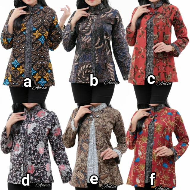 Tey-17 Women's Batik ASJ SA HRB026 Kenongo Short Tosca Shirt | tey-17 ...