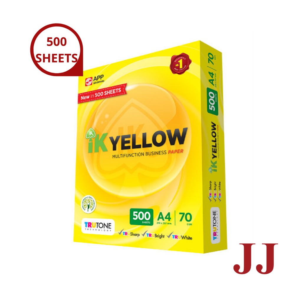 IK YELLOW A4 COPIER PAPER (1 BOX - 5 REAMS) | Shopee Malaysia