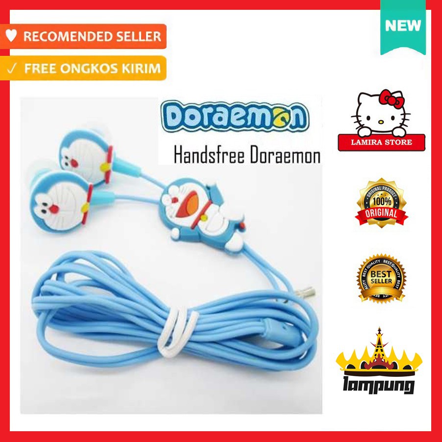 Doraemon Earphones / Doraemon Headset / Handsfree Character Doraemon ...