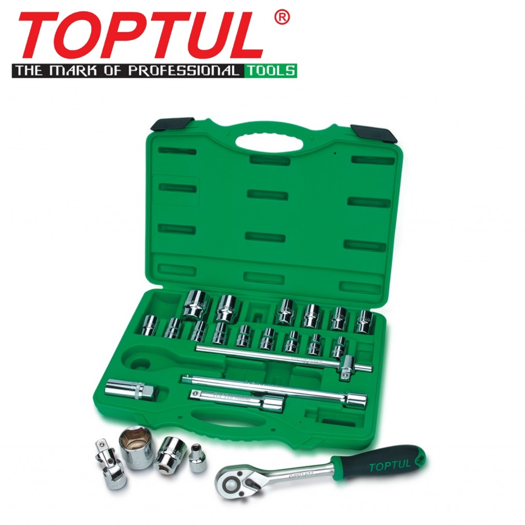 Toptul 24pcs 1/2' DR Flank Socket Set With Ratchet GCAI2404 | Shopee ...