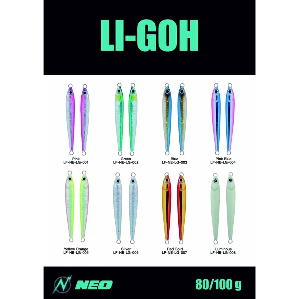 UNDERGROUND Li-goh Jig Bait 80g.-100g.. Available 8 Colours (Glowing ...