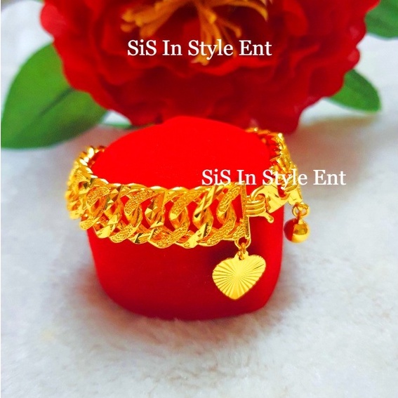 Cop ⑨①⑥ Emas Korea 24K Rantai Tangan Budak COCO LIPAN Sajat Adira Lebar ...