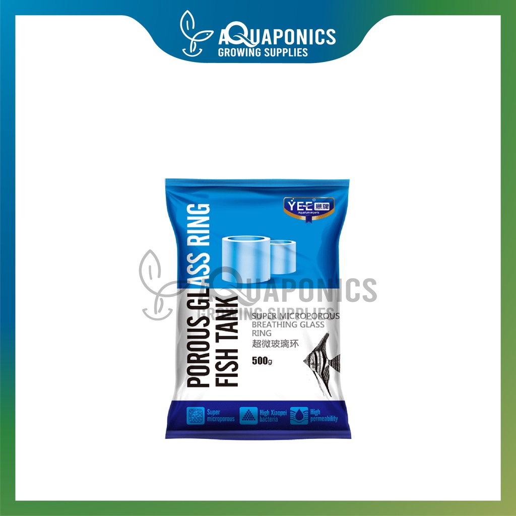 YEE Super Micro Glass Bio Ring 500g Aquaponics Fish Tank Filtration Bio ...