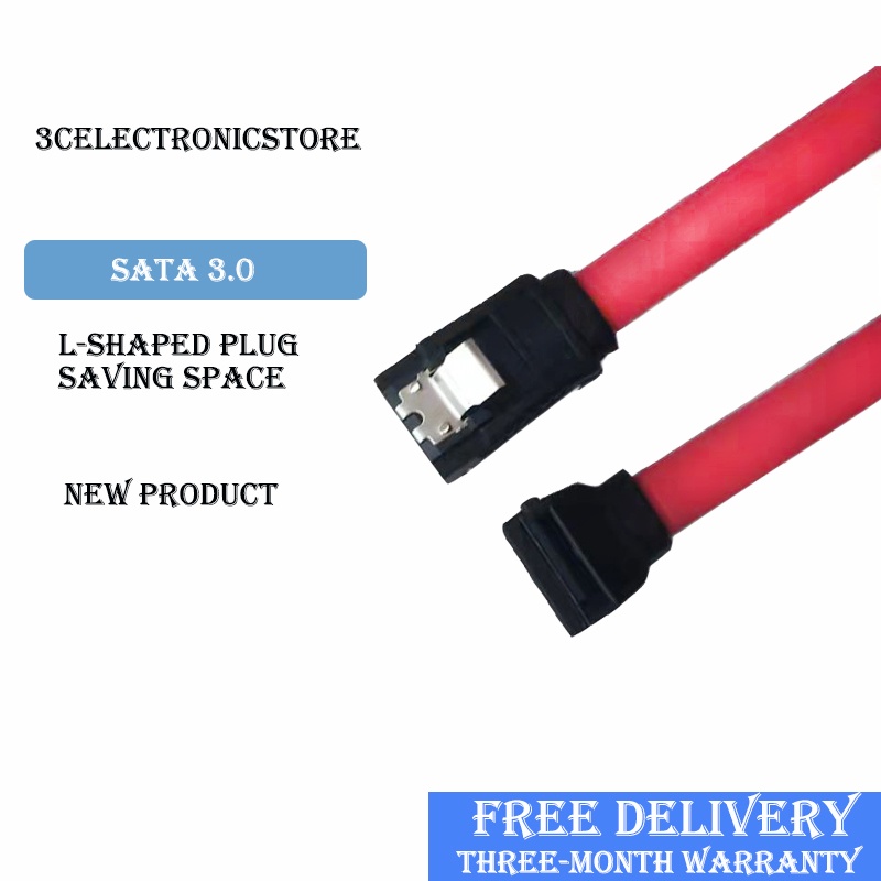 SATA 3.0 3GBPS L Shaped Serial ATA Data Cable SATA For SSD HDD | Shopee ...