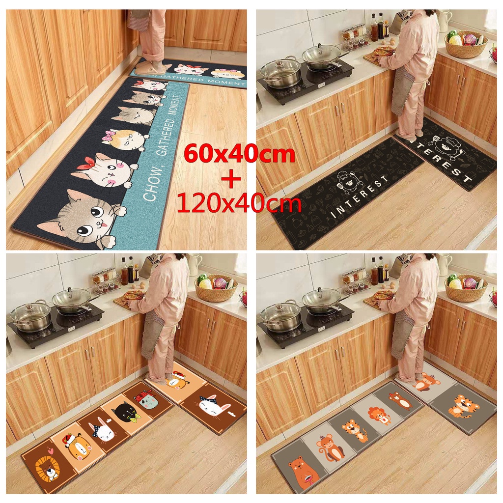 Anti-slip Kitchen Floor Mat Rug Bath Long Strip Absorption Doormat ...
