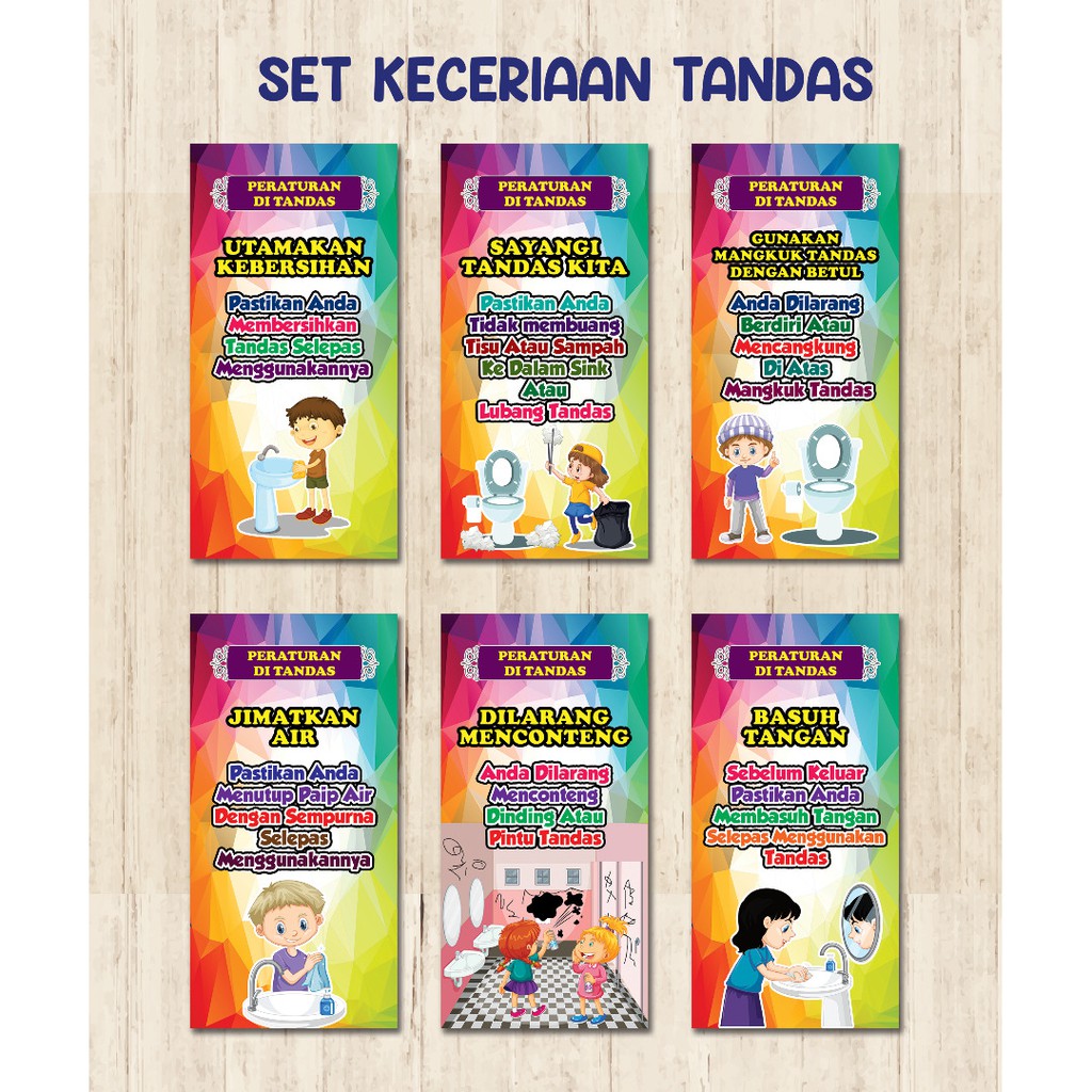 [BANNER TEBAL] 6 PCS SET KECERIAAN TANDAS TARPAULIN 1 X 2 KAKI | Shopee ...