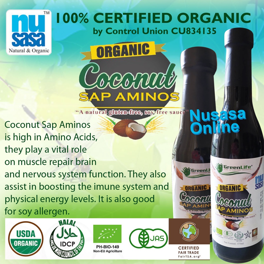Nusasa Organic Coconut Sap Aminos 150ml and 375ml | Shopee Malaysia
