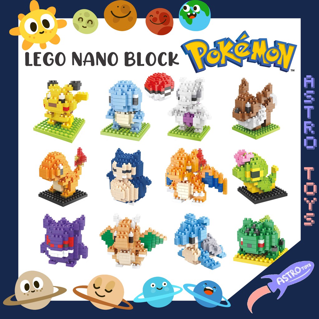 Toy Bricks Pokemon Nano Block Minifigure Cartoon Blocks | Shopee Malaysia