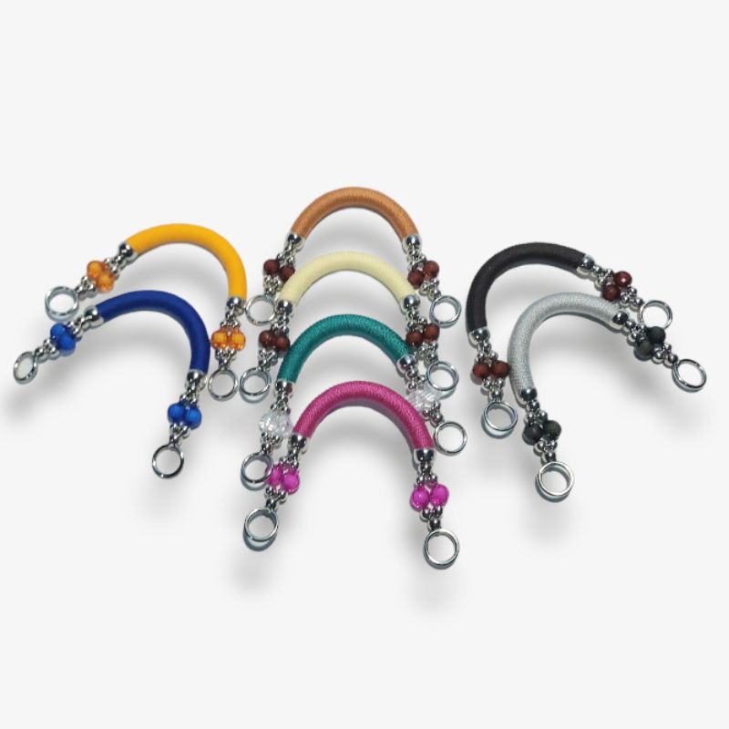 Part 1. A PAIR of wine style rope bag handles for rope bags, knitted ...