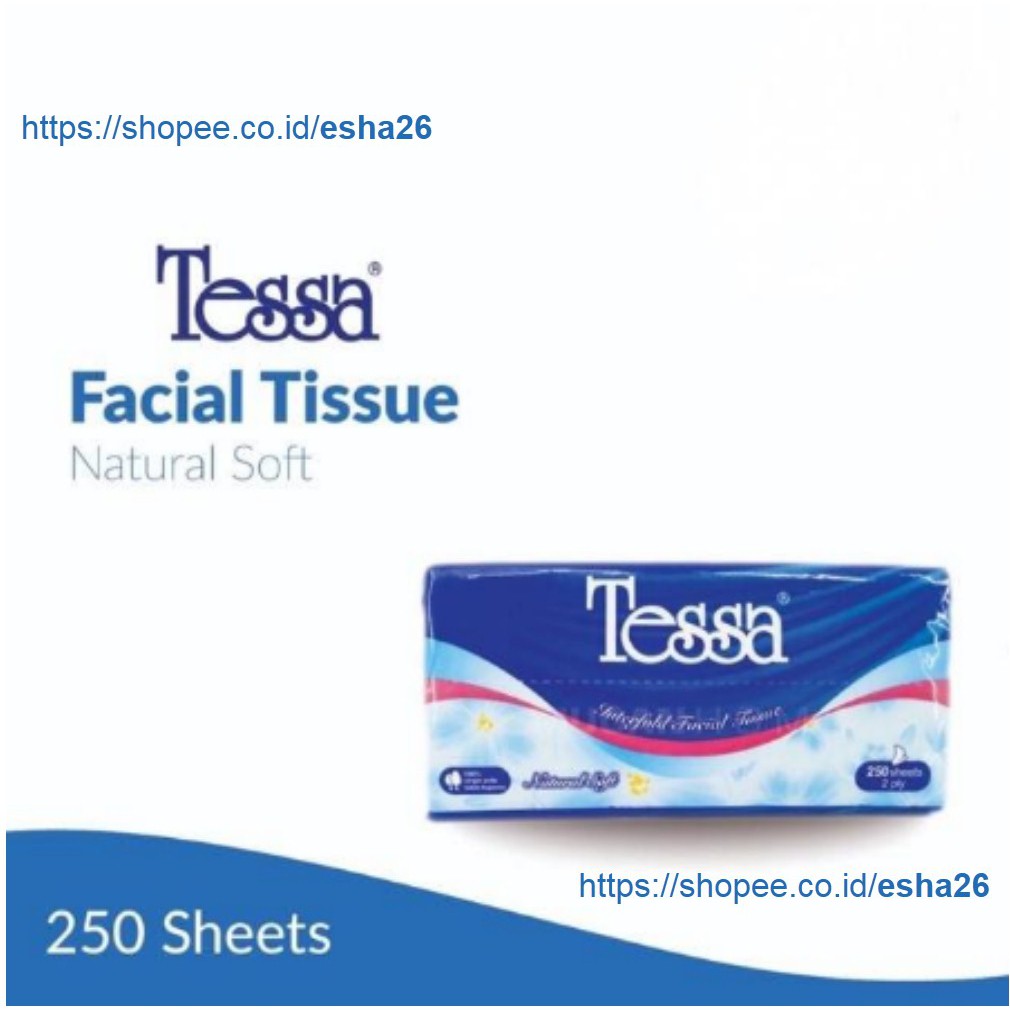 Tessa Facial Tissue 250 Sheets - Tessa Facial Tissue Natural Soft 250 ...