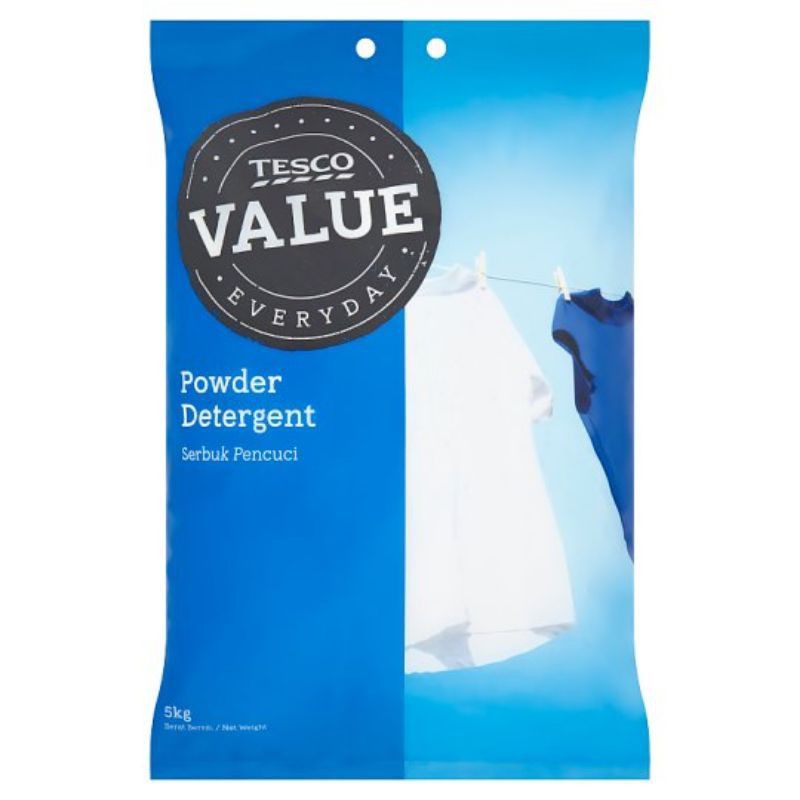 Powder Detergent 5kg Tesco Everyday Value | Shopee Malaysia