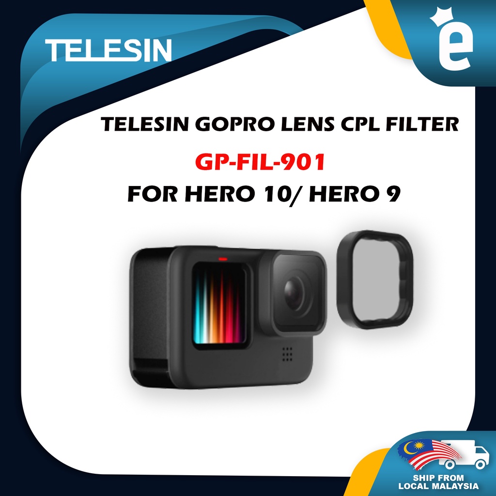 GoPro Hero 10 / Hero 9 Black Telesin Gopro Filter Lens CPL Camera ...